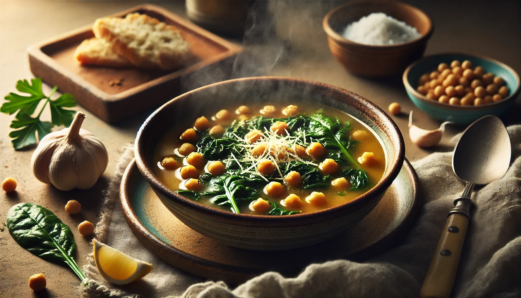 Recipes for Nerve Pain | Chickpea Soup with Garlic & Greens